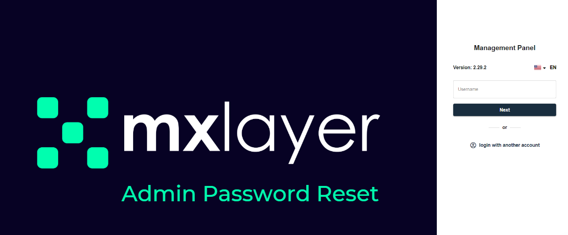 Admin Password Reset - Help Center - MX Layer